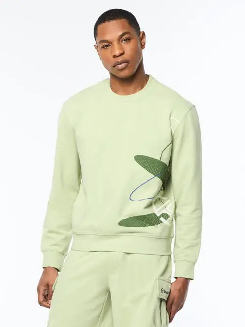 SERGIO TACCHINI Ciro Crewneck Sweatshirt - Reseda
