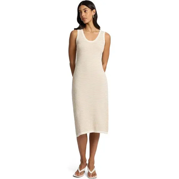 Onia Cotton Boucle Tank Dress - Jute/egret