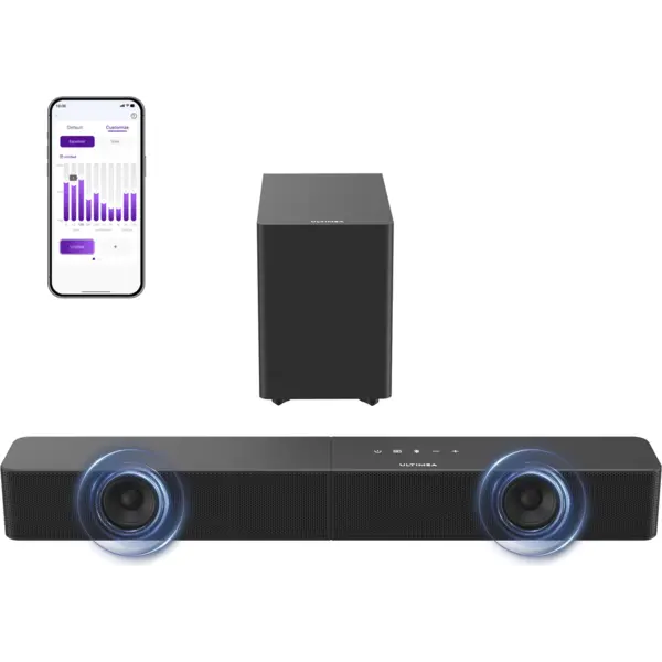 ULTIMEA Poseidon R3t 2.1ch Soundbar With Wireless Subwoofer - Black
