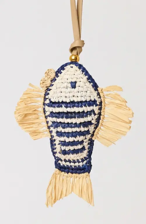 BTB LOS ANGELES Fish Charm - Navy/white