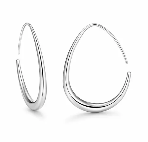 ERIN MCDERMOTT JEWELRY Silver Hampton Hoop Earrings - Metallic Silver