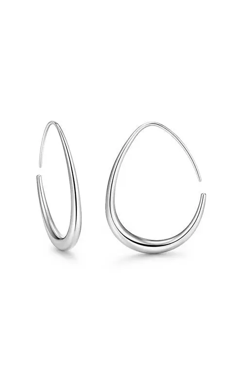 ERIN MCDERMOTT JEWELRY Silver Hampton Hoop Earrings - Metallic Silver