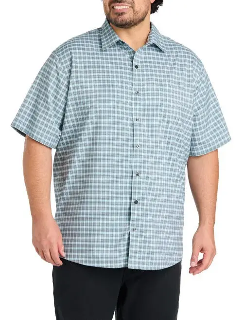 SYNRGY BY DXL Big & Tall Plaid Microfiber Sport Shirt V2