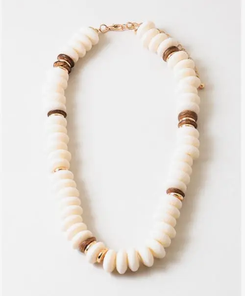 ERIN MCDERMOTT JEWELRY Charleston Sandbar Necklace - Beige