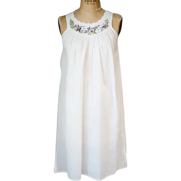 MAISON D'HAITI Purple Rosebud Nightgown - Midi