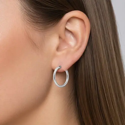 DONATELLO GIAN Sterling Classic Hoop Earrings