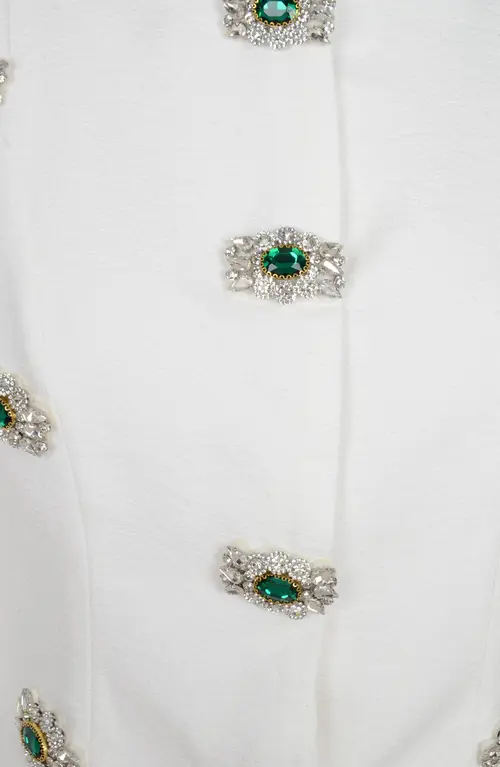 MODENAIRE Embellished Puff Sleeve Jacket