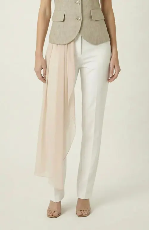 MODENAIRE Tailored Sleeveless Vest Top - Beige