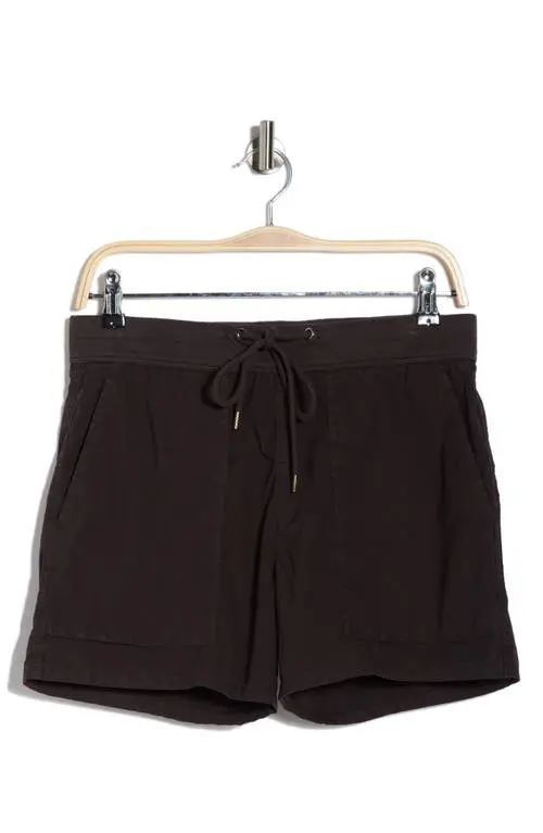 JAMES PERSE Stretch Cotton Poplin Drawstring Shorts