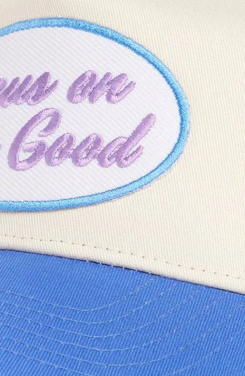 KENZKUSTOMZ Focus On The Good Baseball Cap - Periwinkle