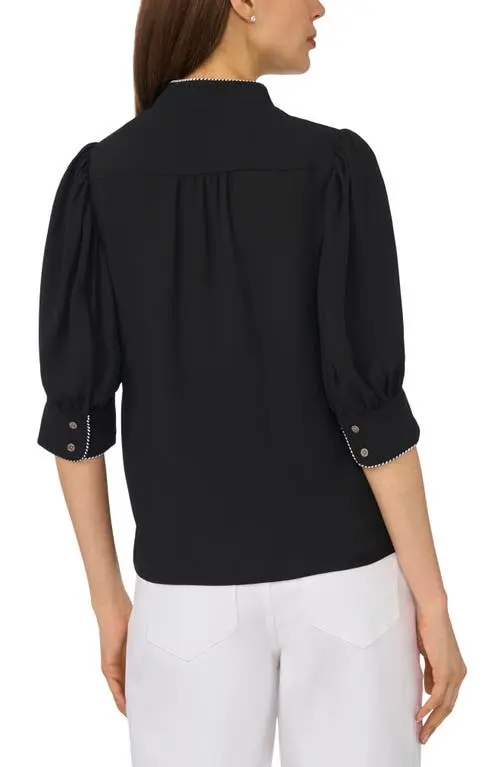 CECE DUPRAZ Pearce Puff Sleeve Top - Rich Black