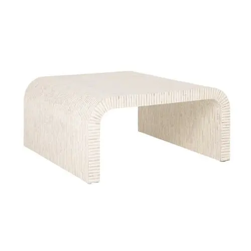 OLIVE GROVE Waterfall Coffee Table - White