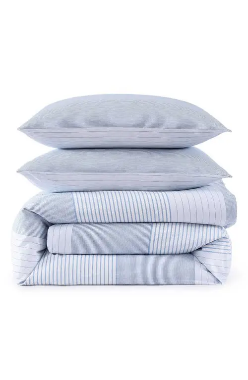 Tommy Hilfiger Modern Stripe Comforter & Shams Set - Blue