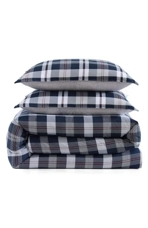 Tommy Hilfiger Dream Madras Cotton Percale Comforter & Shams Set - Dark Blue
