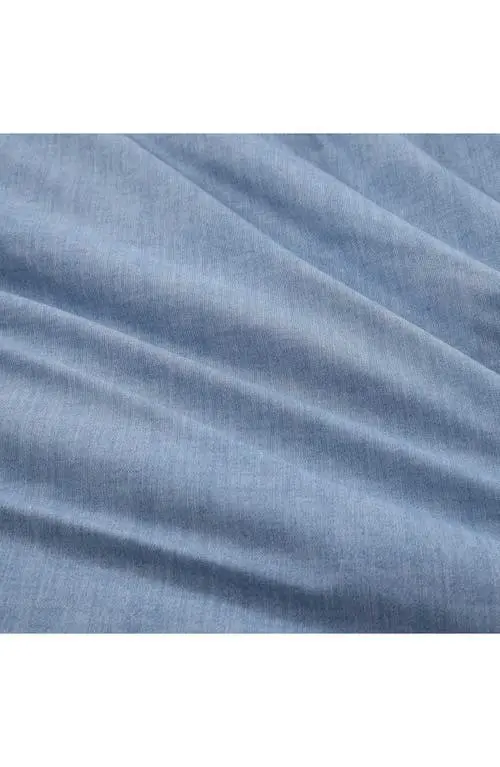Tommy Hilfiger Classic Texture Cotton Percale Comforter & Shams Set - Mediumblue