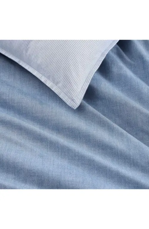 Tommy Hilfiger Classic Texture Cotton Percale Comforter & Shams Set - Mediumblue