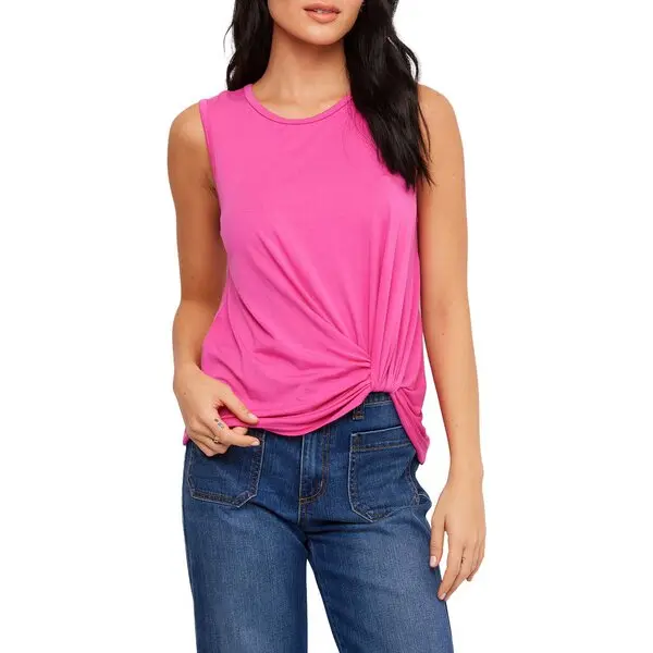 Karen Kane Knotted Tank Top - Pink