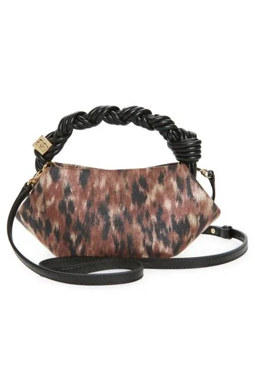 GANNI Mini Bou Taffeta Top Handle Bag - Burro