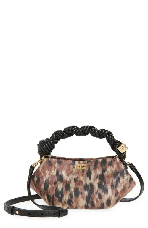 GANNI Mini Bou Taffeta Top Handle Bag - Burro
