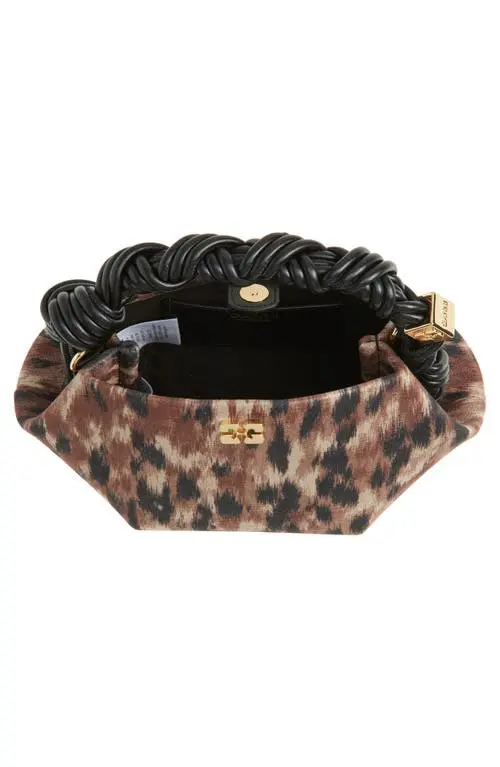GANNI Mini Bou Taffeta Top Handle Bag - Burro