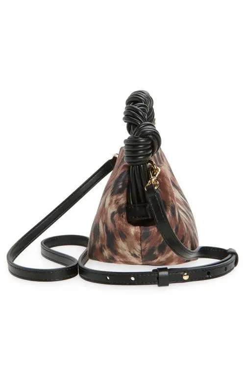 GANNI Mini Bou Taffeta Top Handle Bag - Burro