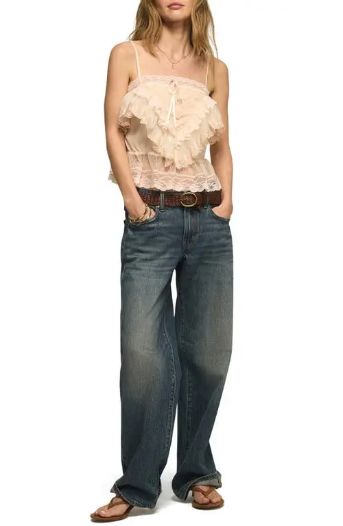 Lucky Brand Lace And Ruffle Camisole