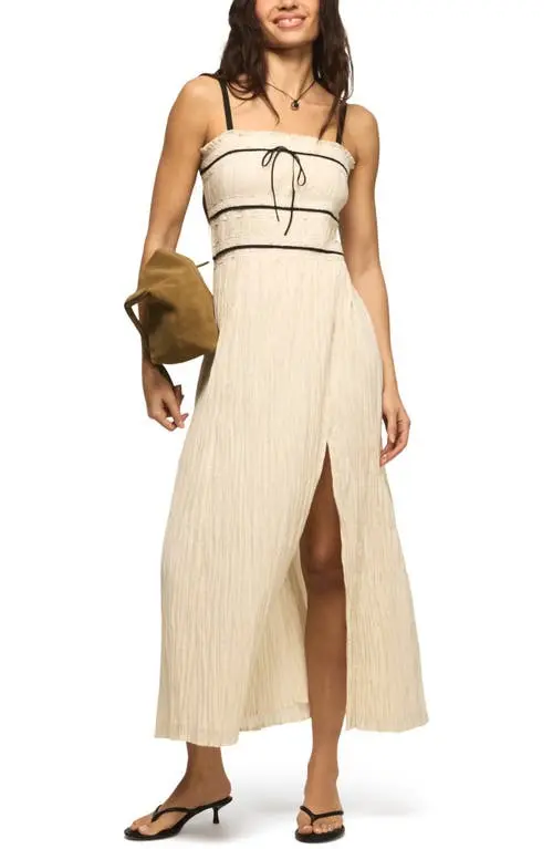 Lucky Brand Contrast Trimmed Maxi Dress