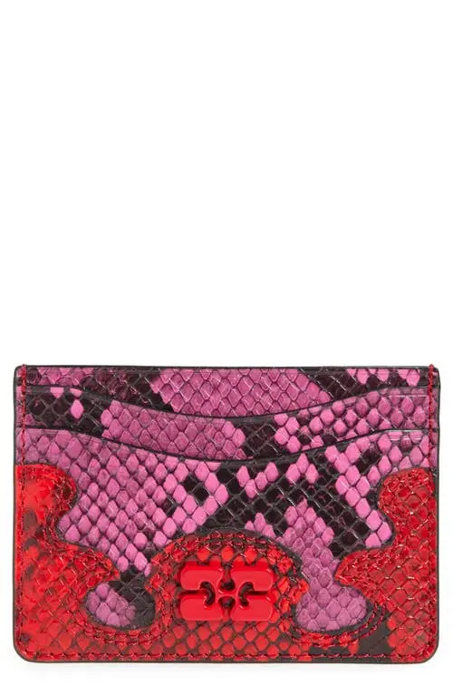 GANNI Bou Card Holder - Raspberry