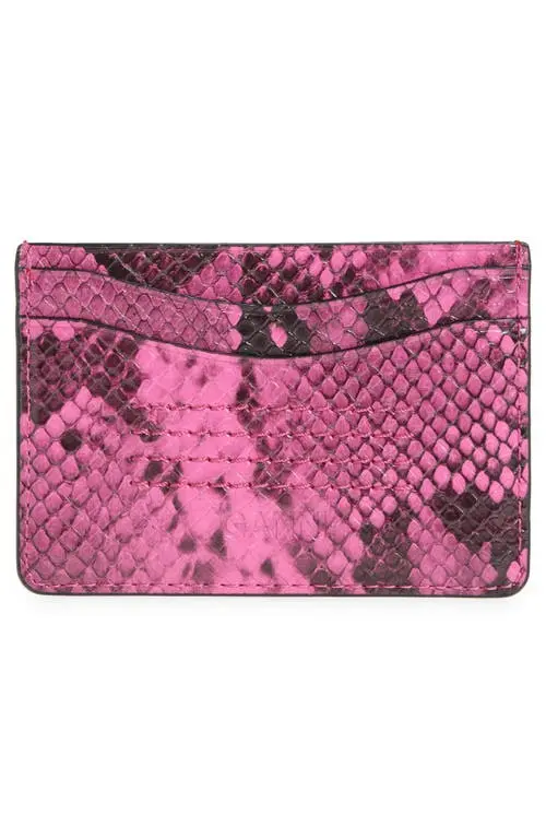 GANNI Bou Card Holder - Raspberry