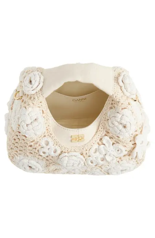 GANNI Mini Crochet Hobo Bag