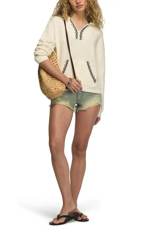 Lucky Brand Embroidered Baja Hoodie