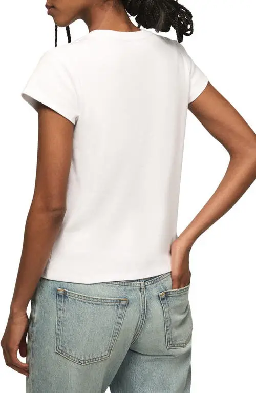 Lucky Brand Fitted Beaded T-shirt