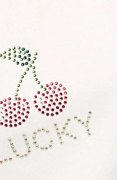 Lucky Brand Fitted Beaded T-shirt