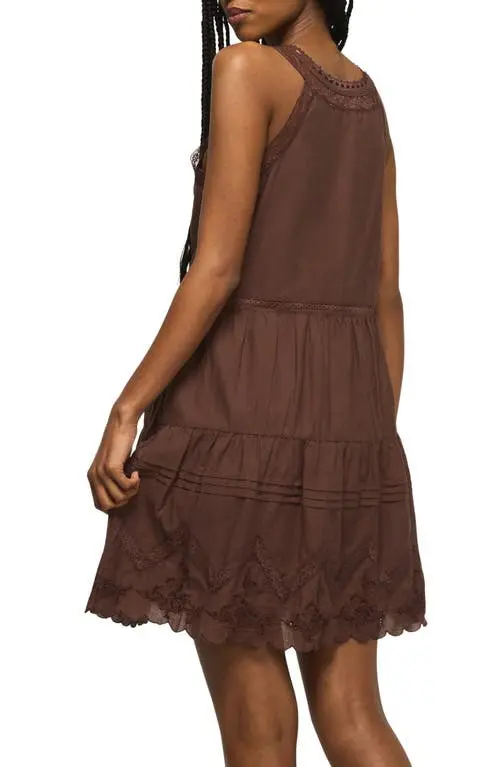 Lucky Brand Embroidered Drop Waist Minidress