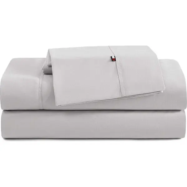 Tommy Hilfiger Cotton Percal Sheet Set - Grey