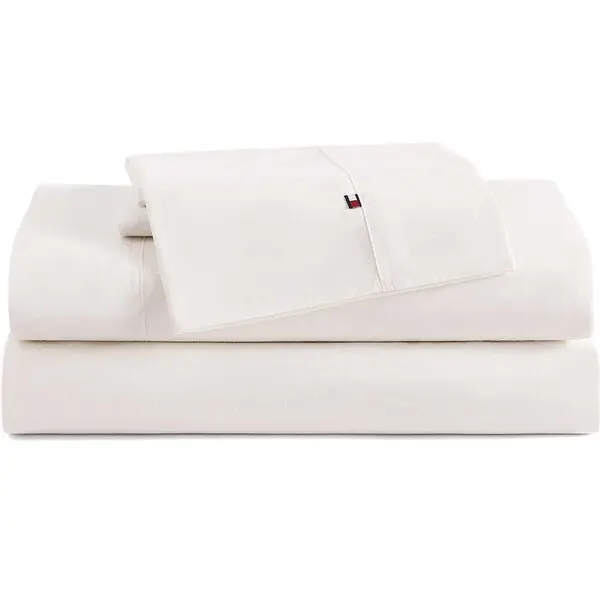 Tommy Hilfiger Cotton Percal Sheet Set - Natural