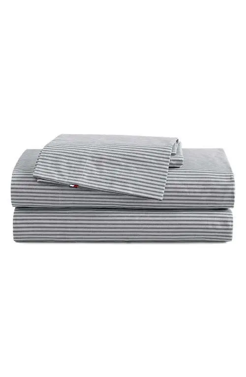 Tommy Hilfiger Highland Ticking Stripe Sheet Set - Navy