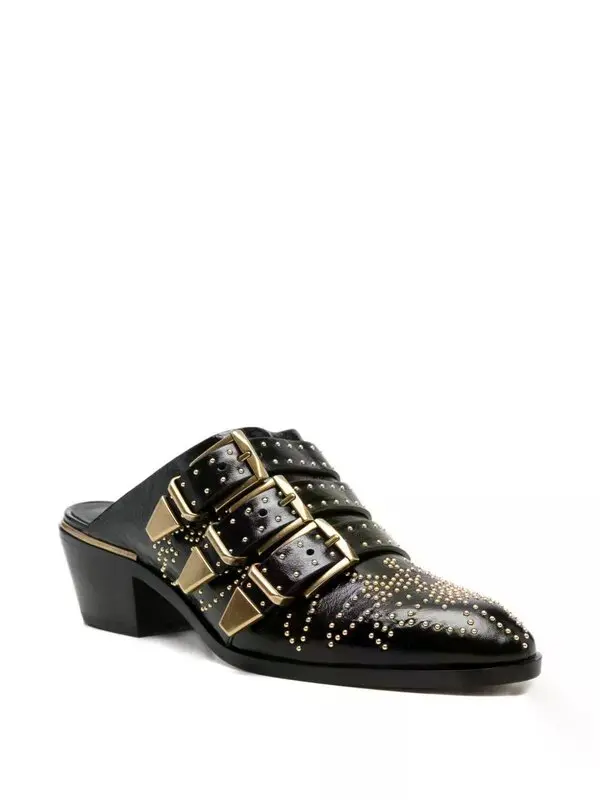 Chloé Susanna Studded Mules - Black