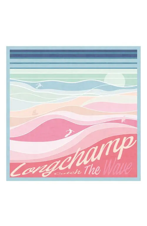Longchamp Waves Silk Square Scarf - Rainbow Multi