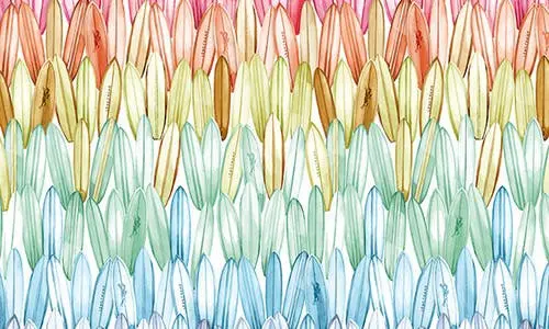 Longchamp Surfboard Silk Square Scarf - Rainbow Multi