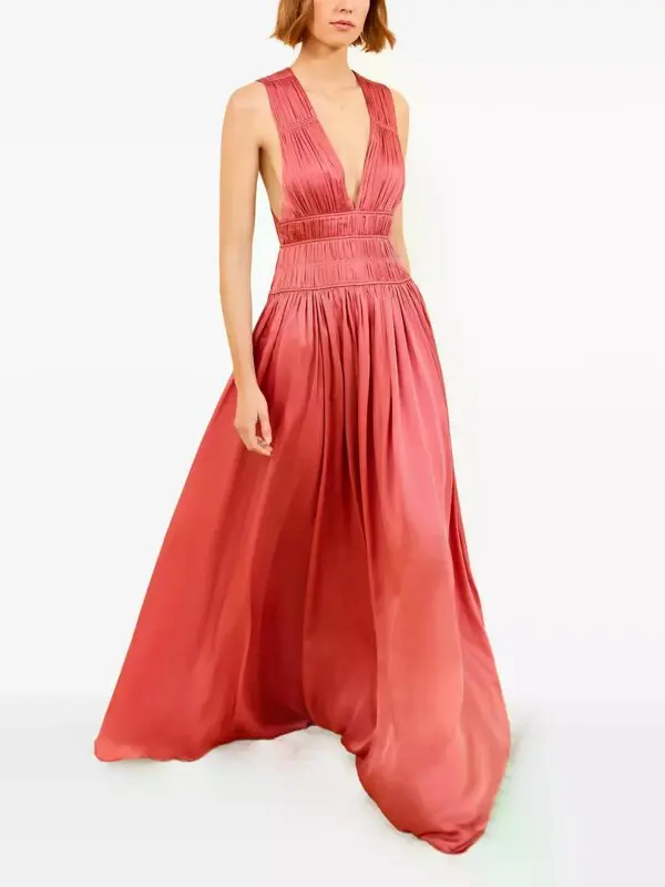 Ulla Johnson Boheme Silk Maxi Dress - Pink