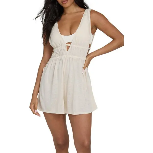 BILLABONG Golden Sun Cover-up Romper - White Cap