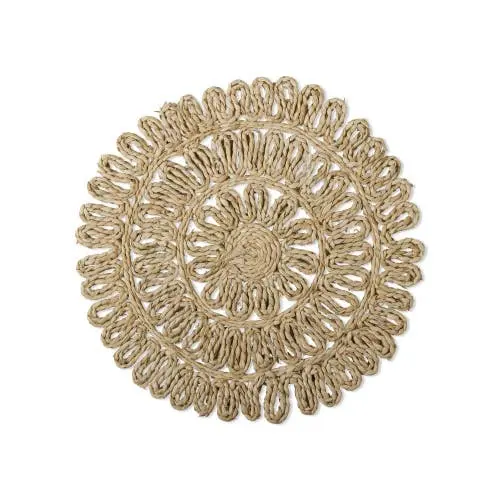 TAG Rosie Maize Natural Spring Placemat Wipe Clean Dining Decor - Beige