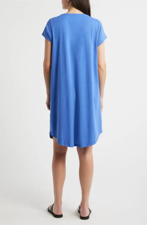 Eileen Fisher Organic Cotton Henley Dress - Blue Star