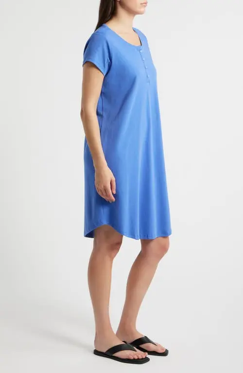 Eileen Fisher Organic Cotton Henley Dress - Blue Star