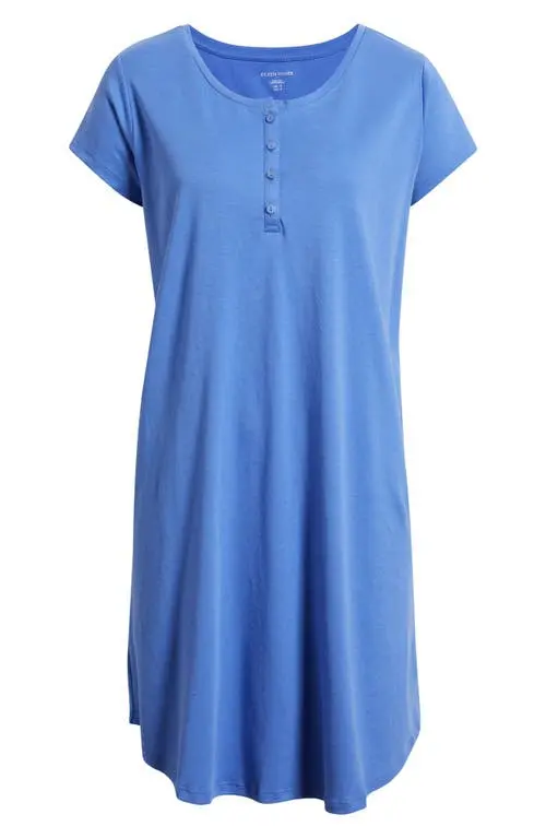 Eileen Fisher Organic Cotton Henley Dress - Blue Star