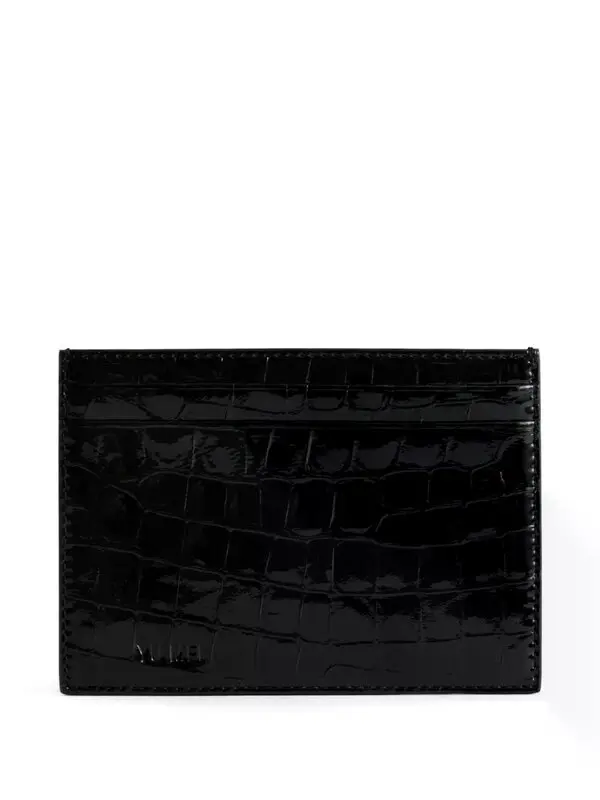 YU MEI Youhan Crocodile-effect Cardholder - Black