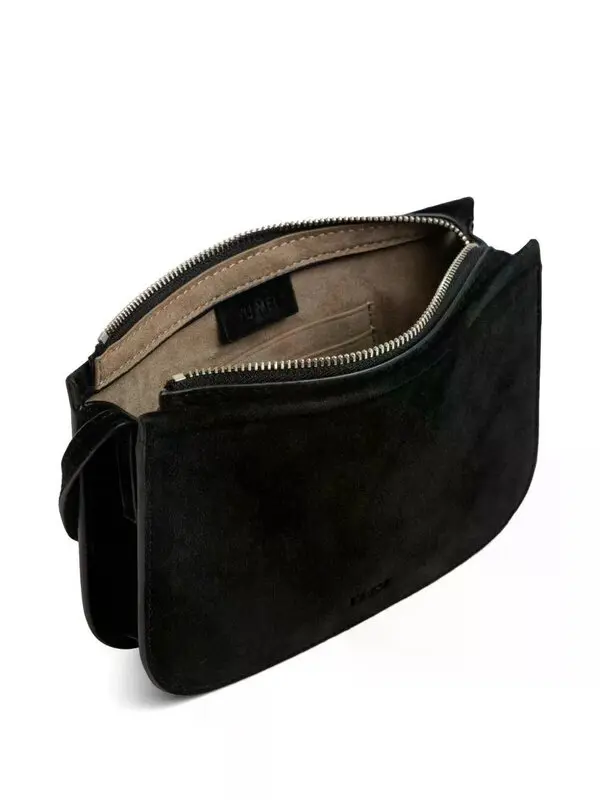 YU MEI Vi Suede Crossbody Bag - Black
