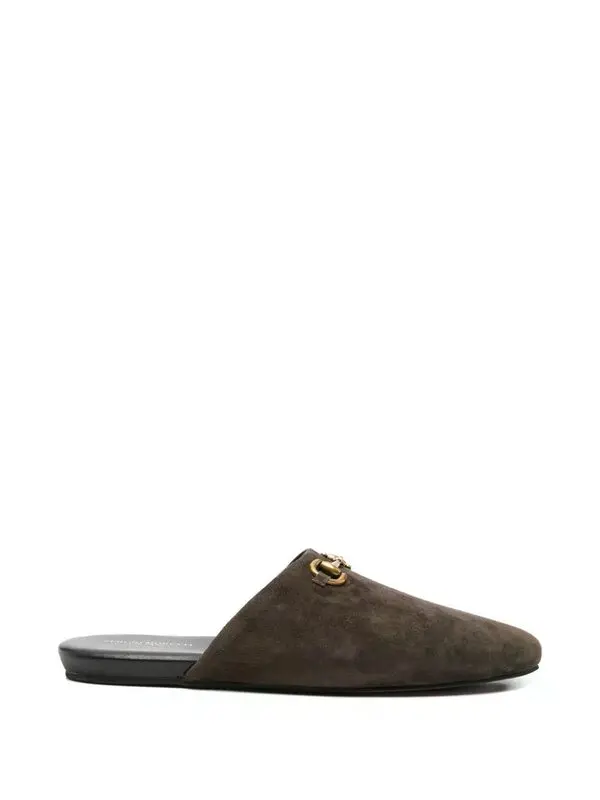 SERGIO MORETTI FIRENZE Suede Flat Mules