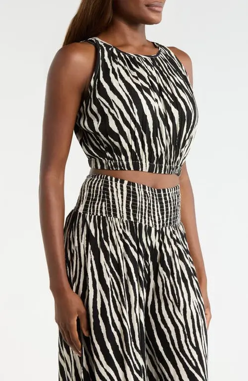Elan Sleeveless Crop Cover-up Top